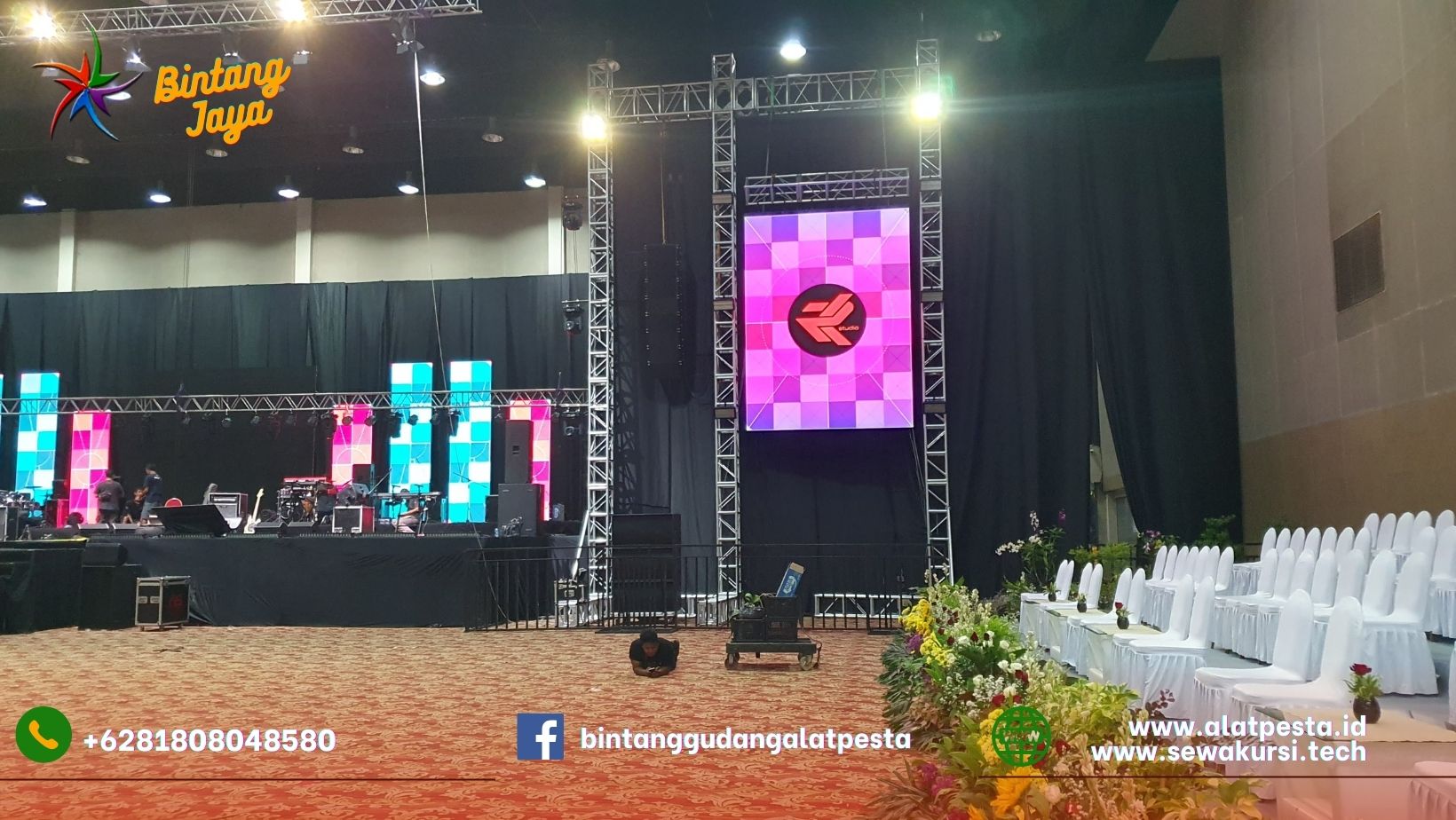 Sewa Paket Backdrop Set Panggung Kursi Dan Sofa Jakarta
